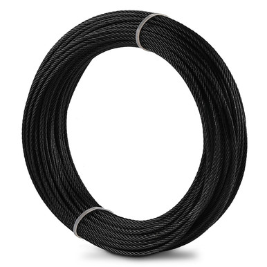 Steel DN Mate 100ft Black Wire Rope, 1/8" Stainless Steel Cable for ...