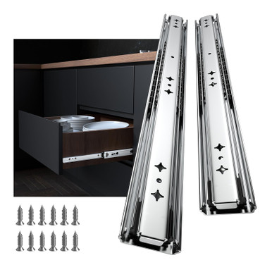 LONTAN 1 Pair Heavy Duty Drawer Slides 14 inch Full Extension Ball ...
