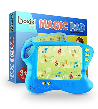 Boxiki kids Learning Pad with 10 Educational Cards by Kids Board Game w ...