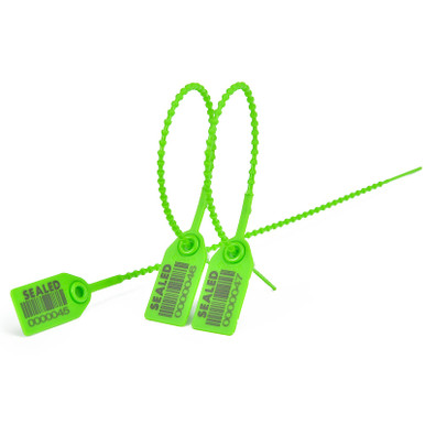 LeadSeals 500 Green Plastic Barcode Seals, Sequentially Serial Plastic ...