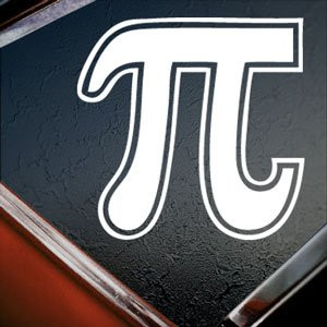 Pi Math Sign Symbol White Silhouette Car Window Vinyl Sticker Decal ...