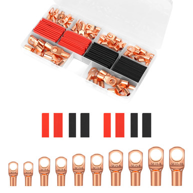 120pcs Copper Wire Terminal Connectors Kit, Containing 60pcs Heavy Duty ...