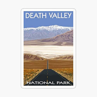 Death Valley National Park Highway Vintage Travel Decal Sticker ...