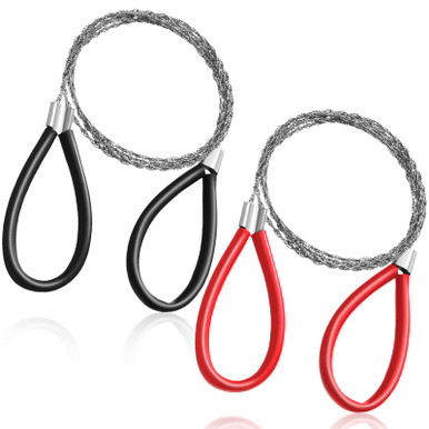 2 Pcs PVC Pipe Cable Saw Stainless Steel Wire Saw Hand Pocket String ...