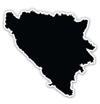 GT Graphics Bosnia and Herzegovina - 3" Vinyl Sticker - for Car Laptop ...
