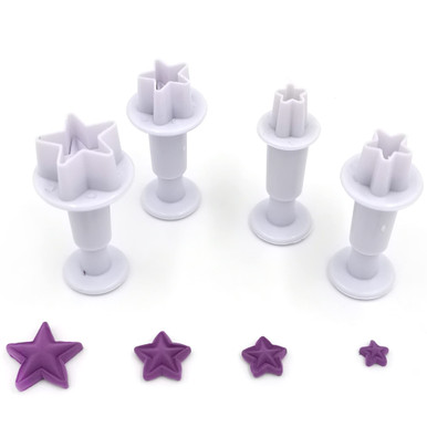 Gobaker 3D Star Fondant Plunger Cutter Set Sugarcraft Cake Cookies ...