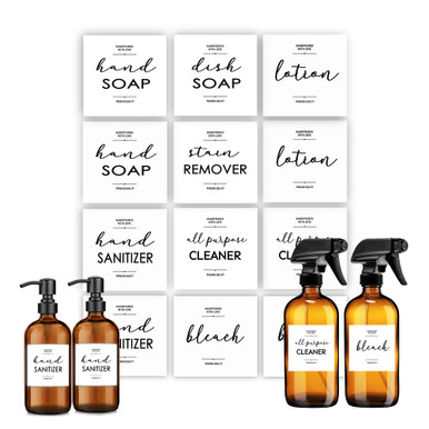 Minimalist Hand Soap Labels, Modern Dish soap, Hand Lotion Stickers ...