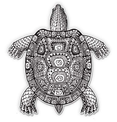 GT Graphics Turtle Pretty - 5" Vinyl Sticker - for Car Laptop I-Pad ...