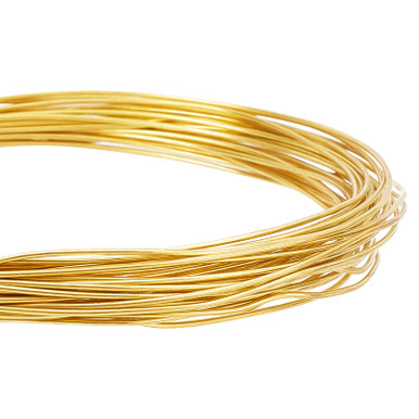 BENECREAT 18 Gauge 32.8 Feet Round Copper Wire Gold Brass Wire for ...