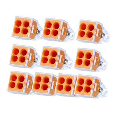 KJHBV 10pcs 4 Electrical Wire Connectors 4 Way Wire Connector SMA ...