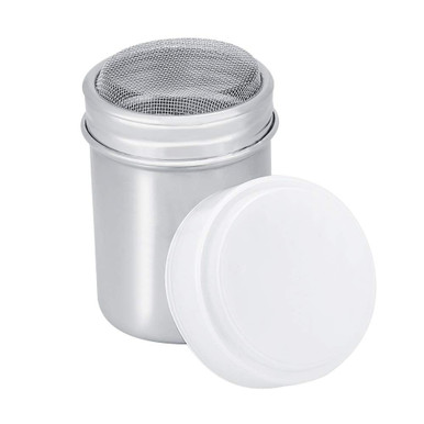 Powder Sugar Shaker With Lid Stainless Steel Powder Shakers Mesh Shaker ...