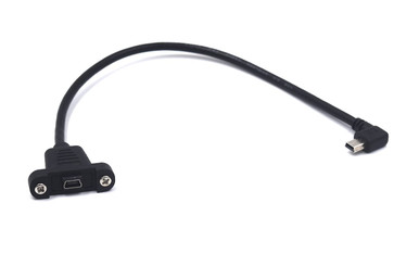 Kework 0.3 Meter Mini USB Extension Cable, 90 Degree Left Angle Mini ...