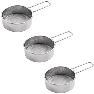 Mini Flour Sifter 3PCS Stainless Steel Sieve Fine Mesh Flour Sifter ...