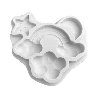 Silicone Cake Mold Star Moon Clouds Rainbow Shaped Fondant Molds Cake ...