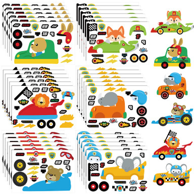 Reer 36 Sheets Car Stickers for Kids Make Your Own Car Stickers, 6 ...