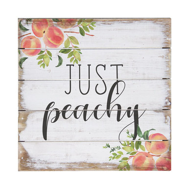 HOUVSSEN Just Peachy Sign - Rustic Wood Peach Sign - Georgia Peach ...