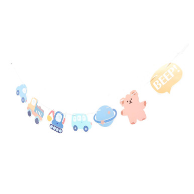 Gogogmee 1 Set birthday letter pull flag Multi- Flags Birthday Party ...