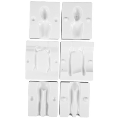 TEHAUX 1 Set Humanoid Plastic Mold Plastic Human Fondant Mould Doll ...