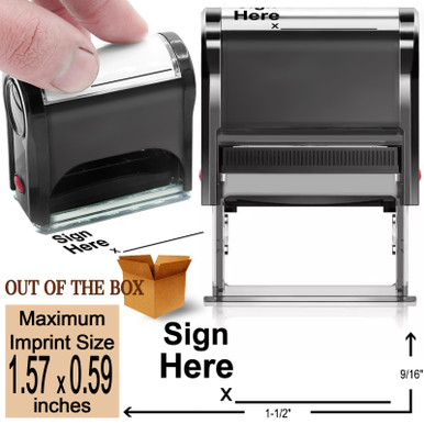 Bertiveny Sign-Here-Stamps Self Inking Personalized Sign Here Signature ...