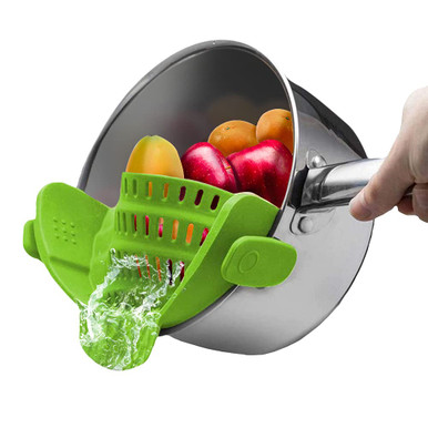 Silicone Strainer With clip on strainer silicone, Heat Durable, Pasta ...