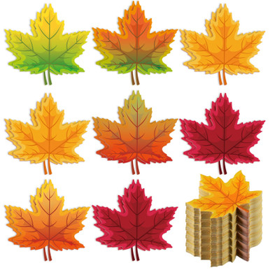 48 Pack 1200 Sheets Fall Leaf Sticky Notes Cute Thanksgiving Sticky ...