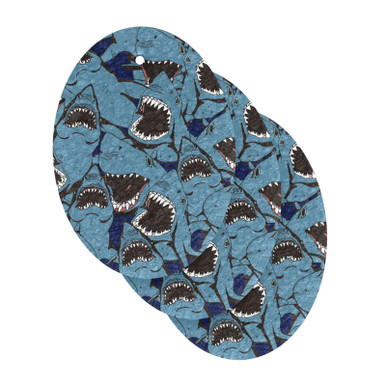 ALAZA Angry Shark Animal Print Blue Natural Sponges Kitchen Cellulose ...