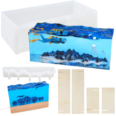 Epoxy Resin Silicone Molds Set Sea Mountain Diorama Fish Tank Miniature ...