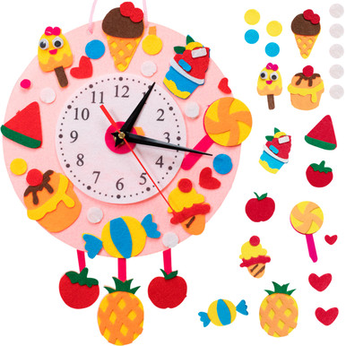 DIY Clock Kit - Felt Kit for Kids Clock - Decorative Wall Clock Kits ...