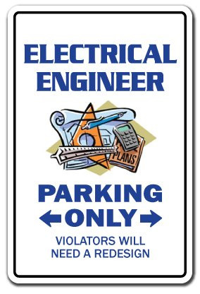 SignJoker] Electrical Engineer Parking Sign Engineering Tools Gift Wall ...