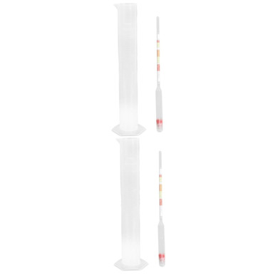 Baluue 2 Sets American Attenuation Meter Plastic Hydrometer Test Jar ...