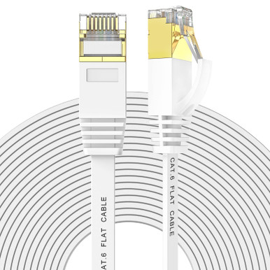 Ercielook Ethernet Cable 60 ft High Speed Cat 6 Flat Network Cable with ...