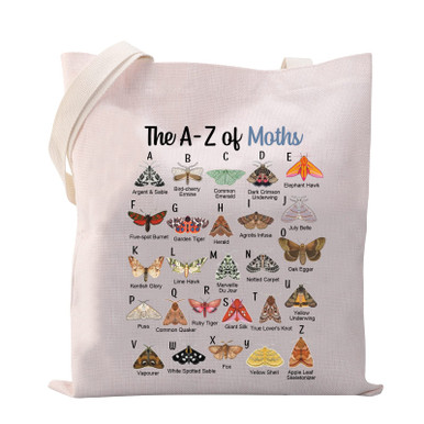 VAMSII Moth Tote Bag Moth Insect Lover Gifts The A to Z of Moths Book ...