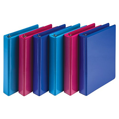 Samsill Fashion 3 Ring Mini View Binders, 1 Inch Round Ring ...