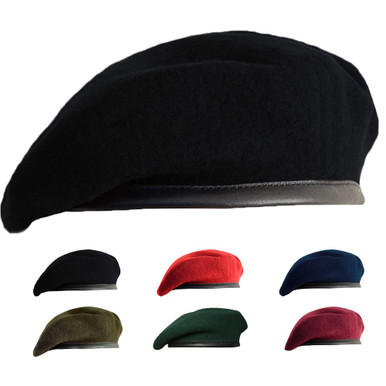 Gajaous British Military Berets for Men and Women,Wool and Leather ...