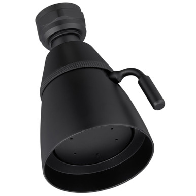 High Flow Shower Head Matte Black, Angle Simple Brass Shower Sprayer ...