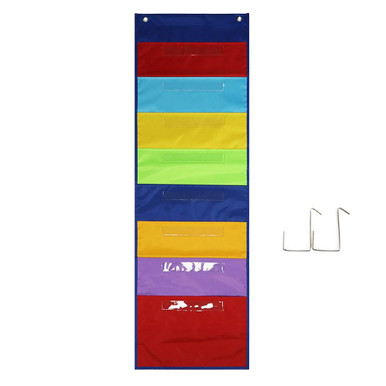 Wall Hanging File Organizer Folder File Storage Pocket Chart With 8 ...