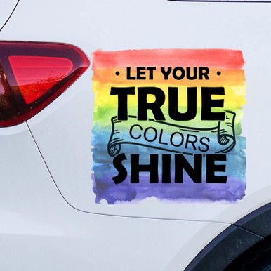 Guangpat Let Your True Colors Shine Car Window Stickers Love Equality ...