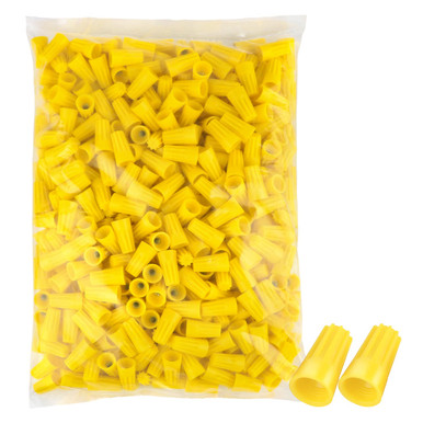 Wire Conectors Nuts, 500 PCS Yellow Electrical Screw Springs Caps Wire ...