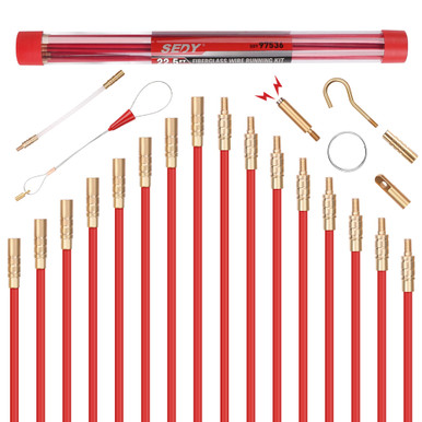 Electrical Fish Cable Wire Puller: 22.5 FT Fiberglass Wire Running Kit ...