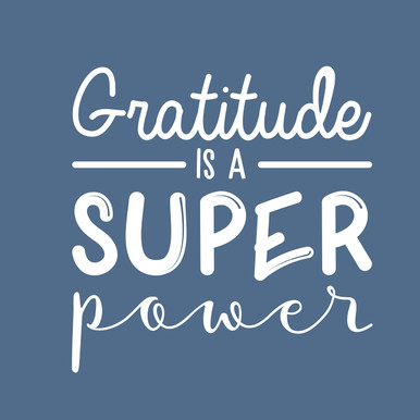 Vinyl Wall Art Decal - Gratitude is A Superpower - 22.5" x 22" - Trendy ...
