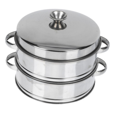 BESTOYARD 2 tier steamer pot metal steam bun steamer with lid dim sum ...