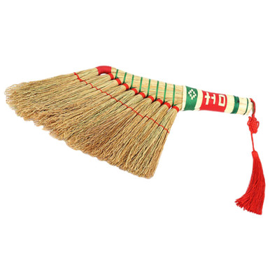 GLEAVI Straw Braided Broom Retro Broomstick Witch Broom Prop Kitchen ...