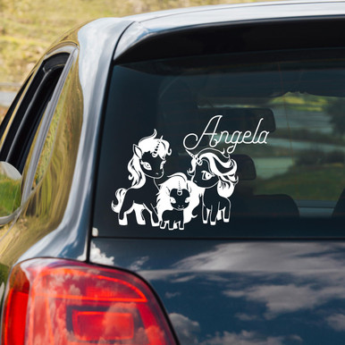 Custom Unicorn Vinyl Stickers Featuring Name Customization ...