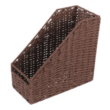 DOITOOL Box File Organizing Bookshelf Wicker Magazine Holder Magazine ...