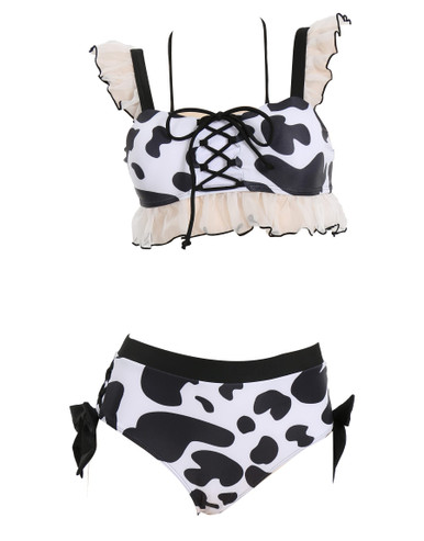 haikyuu Women Anime Two Piece Swimwear Kawaii Bikini Set Swimsuit ...