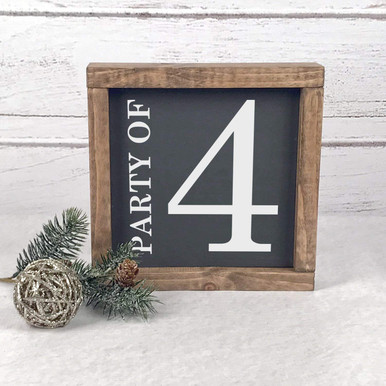 Fprqlyze Party of 4 Sign Party of Sign Party of 5 Sign Custom Farmhouse ...