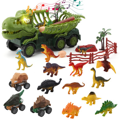Dinosaur Car Toys Sets for Kids 5, Dinosaur Monster Trucks with Sound ...