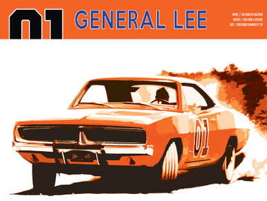 General Lee Poster - Dodge Charger Poster - Cars/Wall Art/Show Poster ...