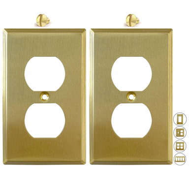 Rio Salto STANDARD SIZE Modern Metal Gold Outlet Cover or Light Switch ...