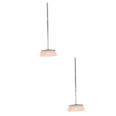 2pcs Straw Broom Ground Sweeper Garage Broom Kitchen Broom Brooms Metal ...